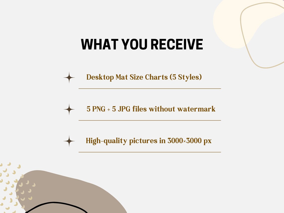 Desk Mat Size Chart Mockup, 5 Styles, Guide Mousepad Mockup Size Chart ...