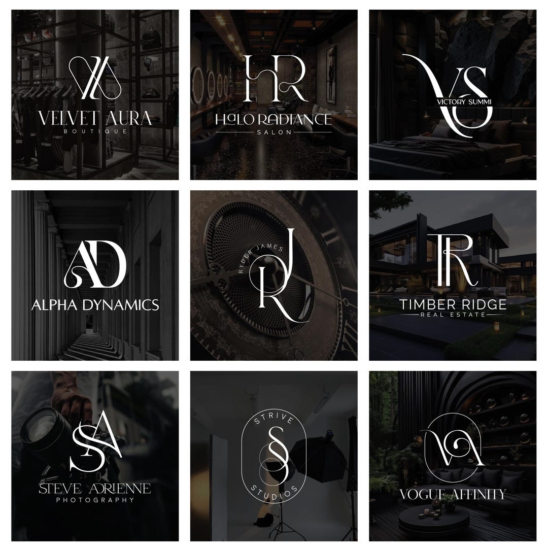 Custom Initial Logo, Premium Logo, Wedding Logo, Personalized Logo ...