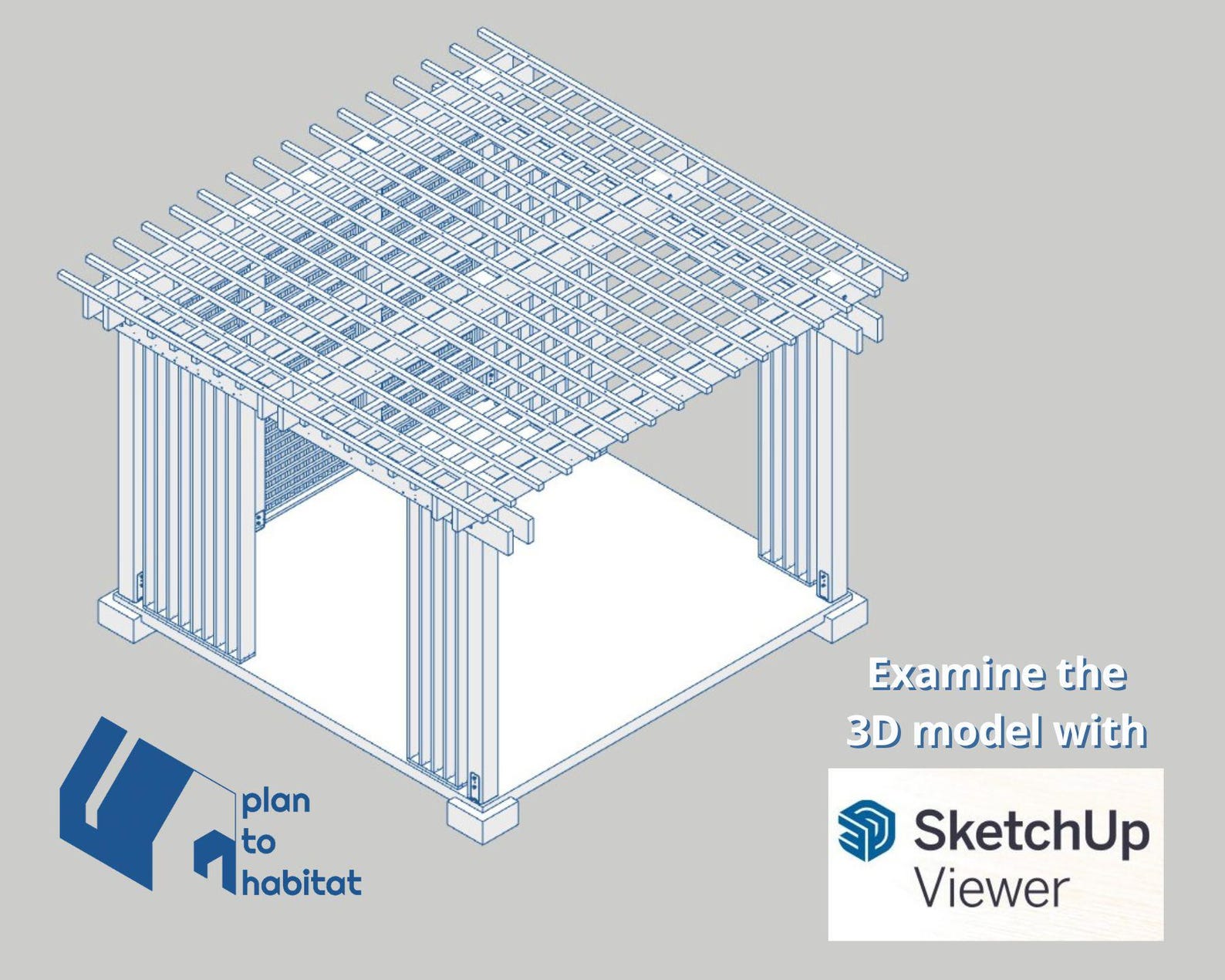 Pergola Plans 12x12 Backyard – DIY Wood Pergola Garden Blueprint PDF ...