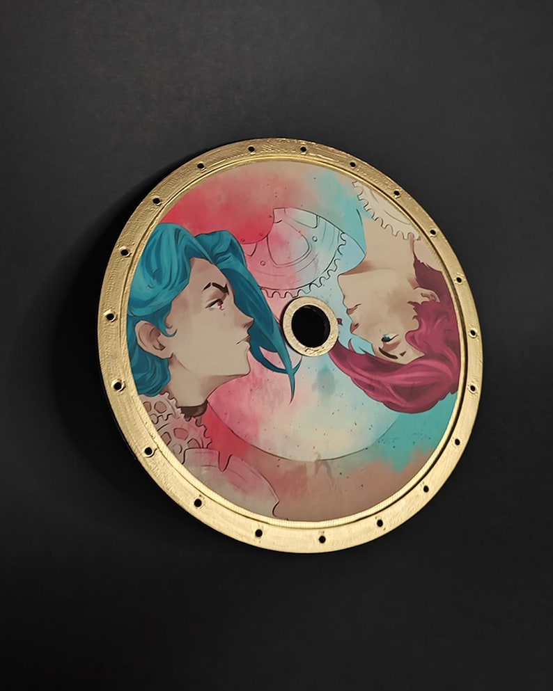 Vi Jinx Decorative Vinyl | Arcane Wall Decor | Powder Blue Music Disk ...