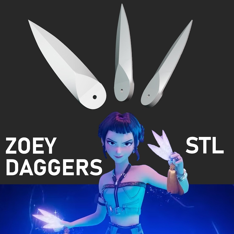 Zoey's Daggers | KPOP Demon Hunters | STL Files - Etsy