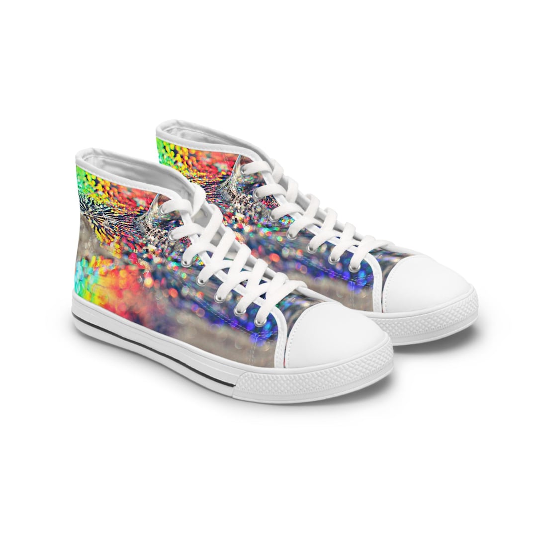 St. Patrick's Day High Top Sneakers, Lucky Clover Shoes for Women ...