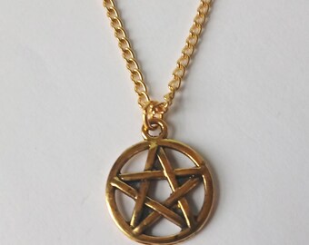 Large Pentacle Wicca Pagan Pentagram Necklace - Etsy