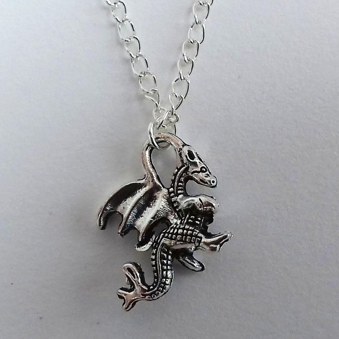 Gothic Fantasy Dragon Chain Necklace - Etsy