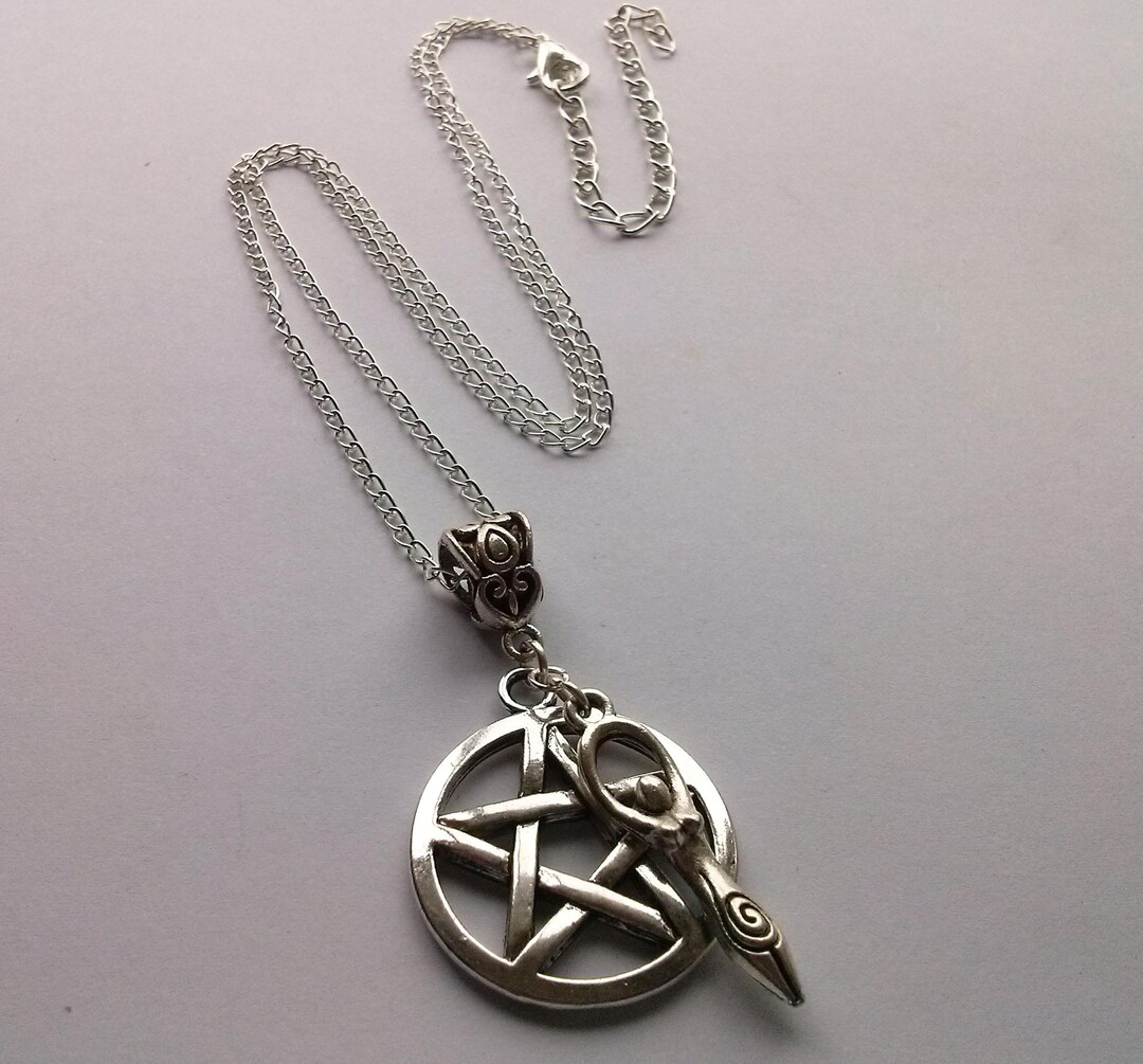 Goddess Pentacle Pentagram Pendant Pendant Necklace Wicca Pagan New Age ...