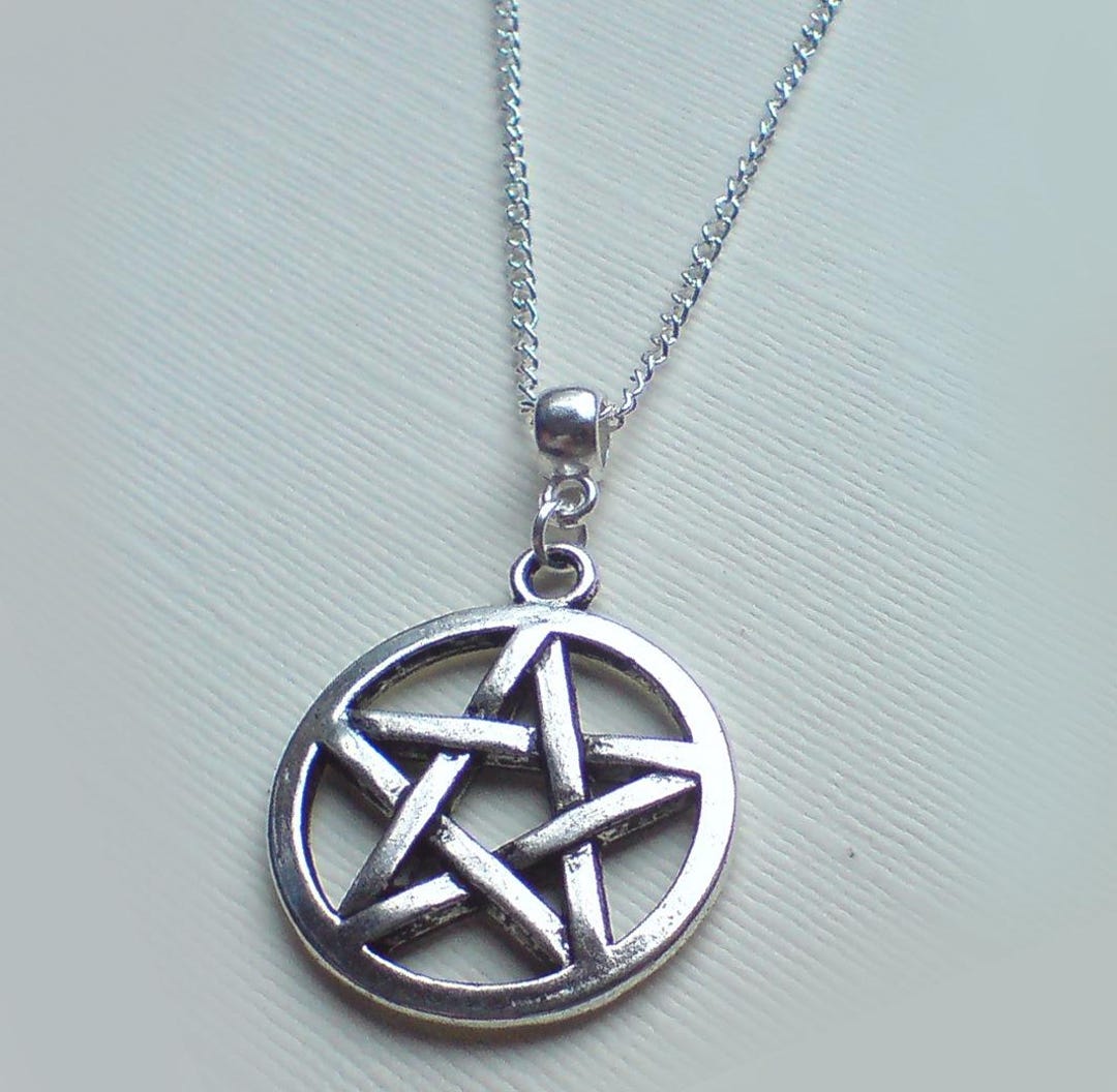 Large Pentacle Wicca Pagan Pentagram Necklace - Etsy