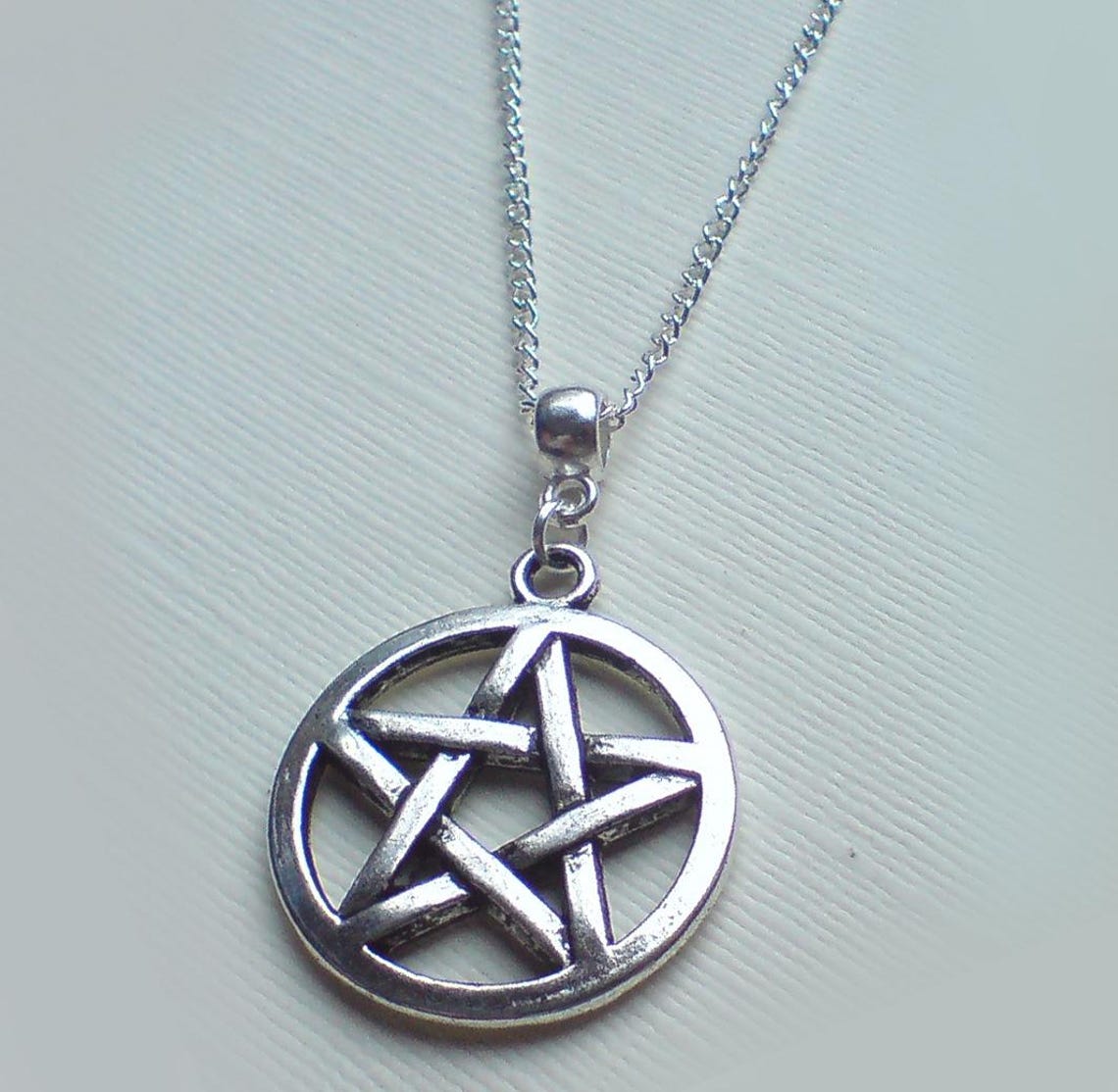 Large Pentacle Wicca Pagan Pentagram Necklace - Etsy