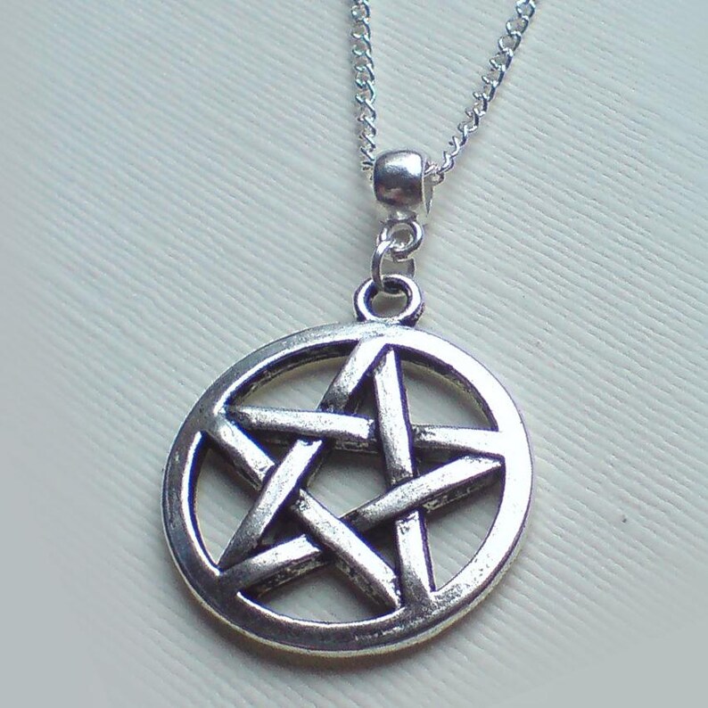 Large Pentacle Wicca Pagan Pentagram Necklace - Etsy