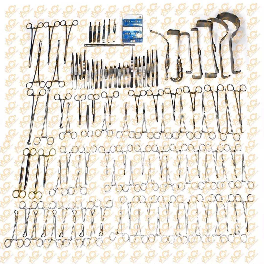 108 Pcs Basic Laparotomy Instruments Set Stainless Surgical Medical German Grad - Etsy