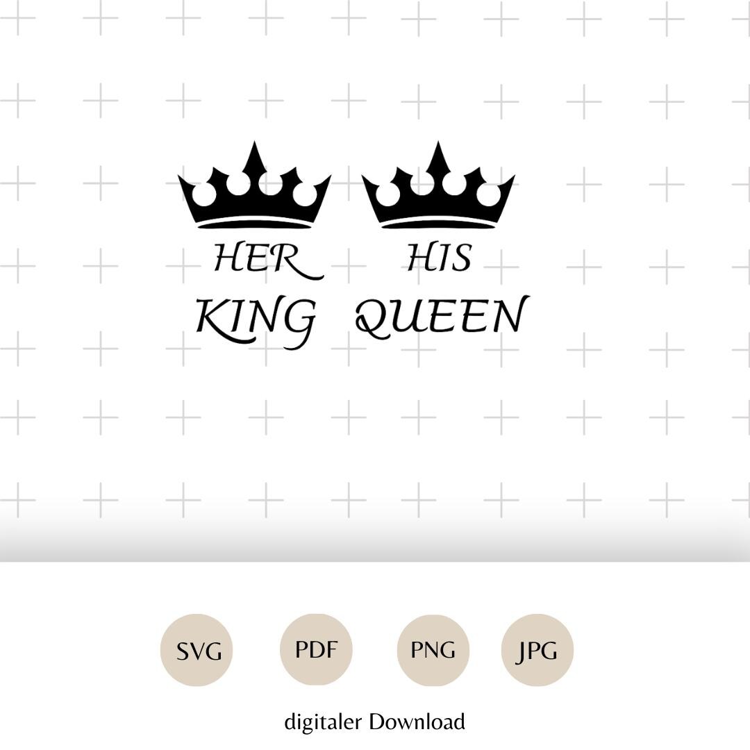Her King & His Queen Plotter File SVG - Etsy
