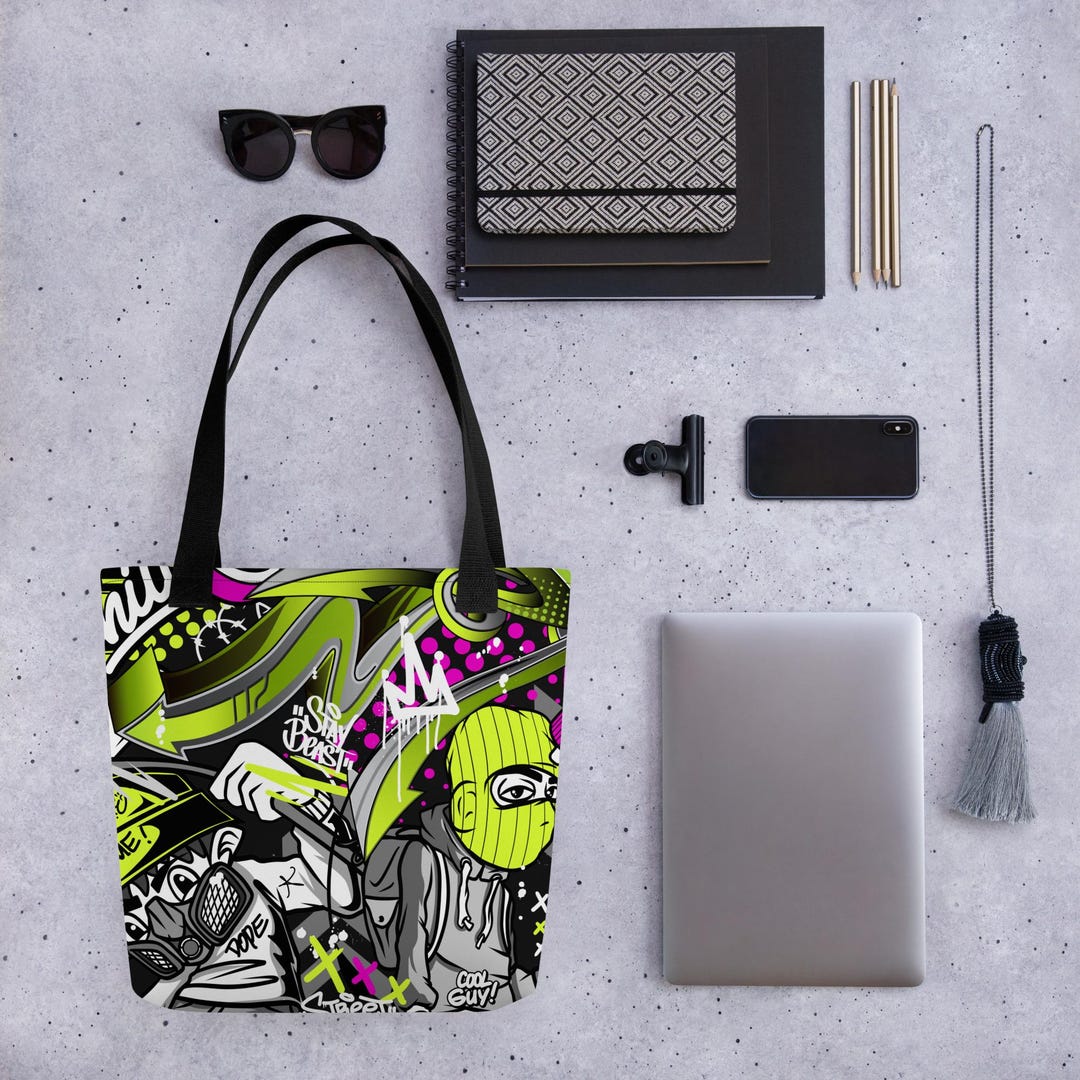 Tote Bag "beast Mode" - With All-over Graffiti Print - the Perfect Gift ...