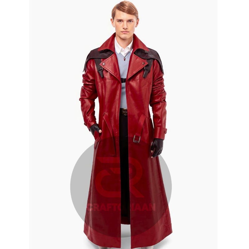 Red Trench Coat Dante - Etsy