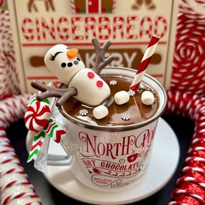 Snowman Faux Hot Chocolate Mug Etsy 0845