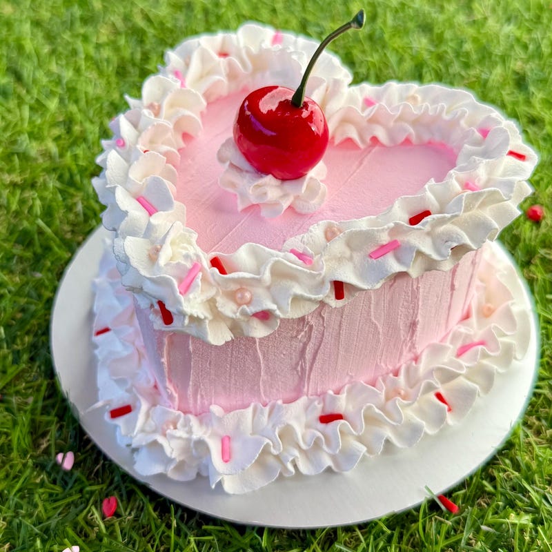 Heart Shaped Fake Cake Prop - Etsy