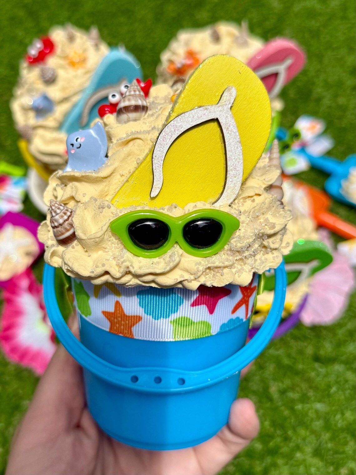 Fake Beach Sand Cupcake: Summer Tiered Tray Decor - Etsy