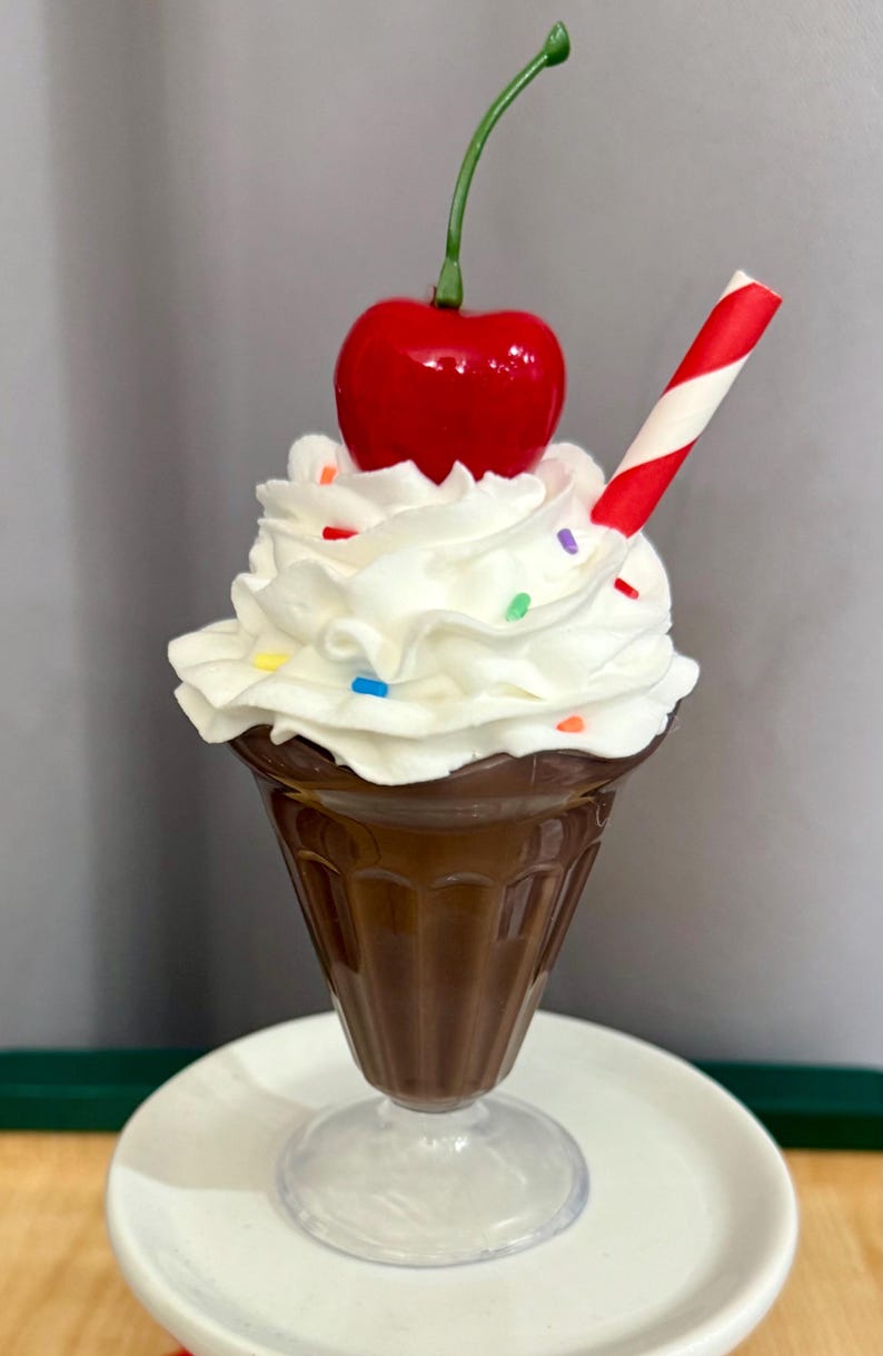 Fake Mini Milkshake, Faux Whipped Shake, Chocolate Shake, Fake Bake ...