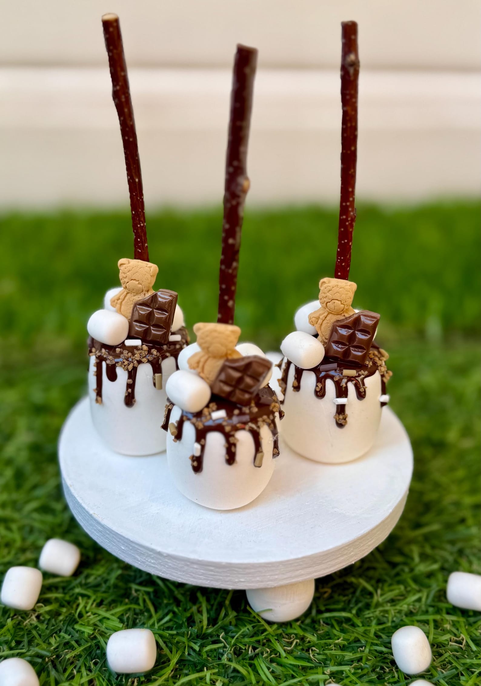 Faux S'more Marshmallows (set of 3): Tiered Tray Summer Decor - Etsy