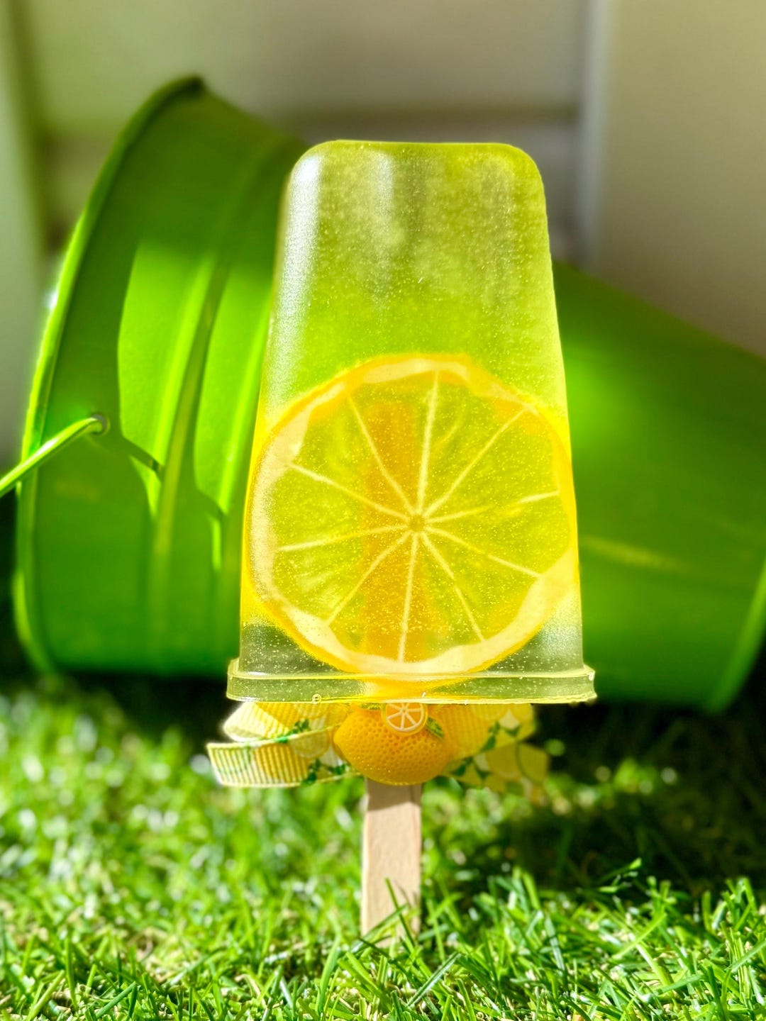 Fake Lemon Popsicle, Fake Ice Cream, Tiered Tray Decor, Faux Food, Fake ...