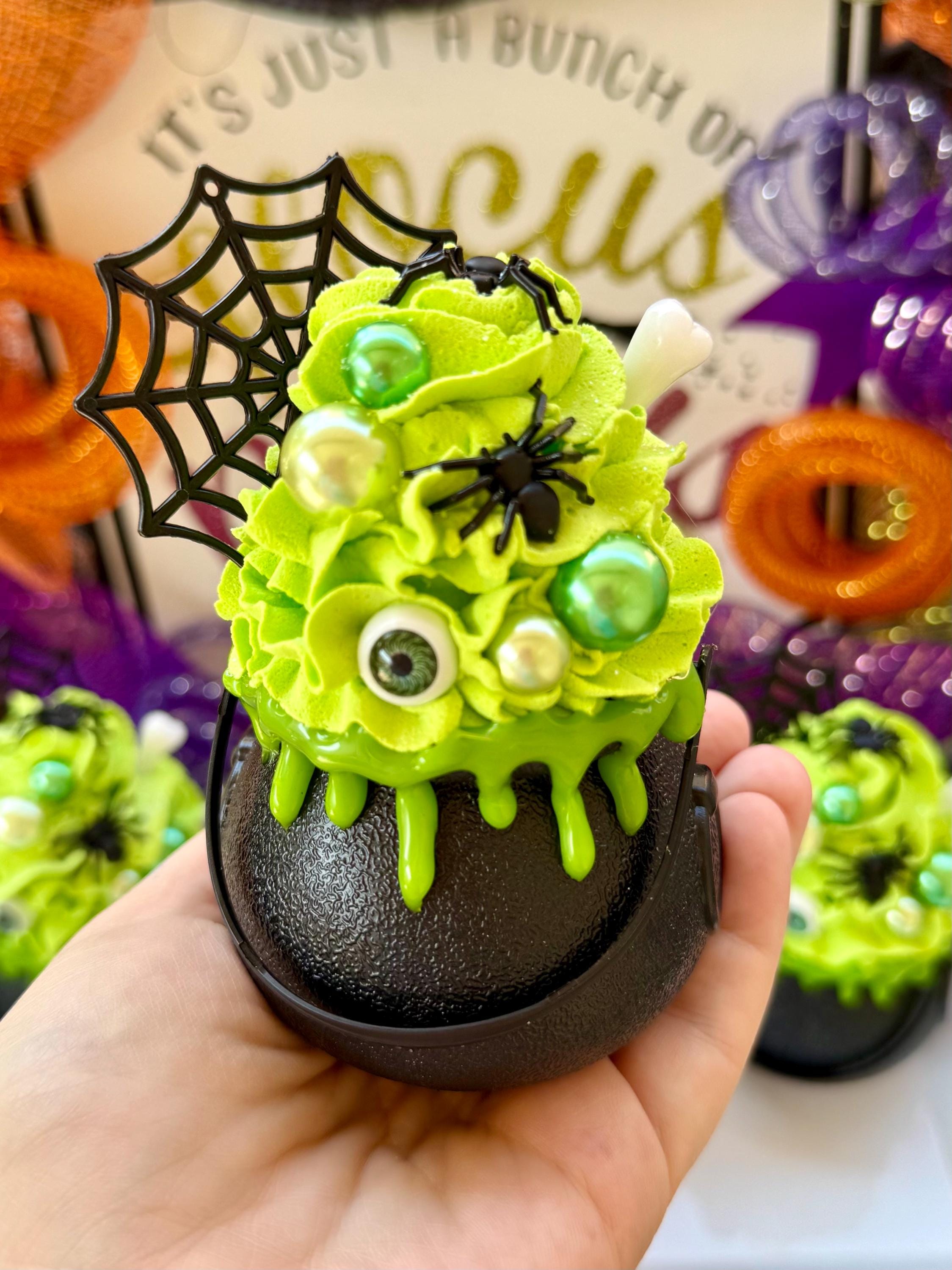Mini Cauldron Fake Cupcake: Halloween Tiered Tray Decor - Etsy