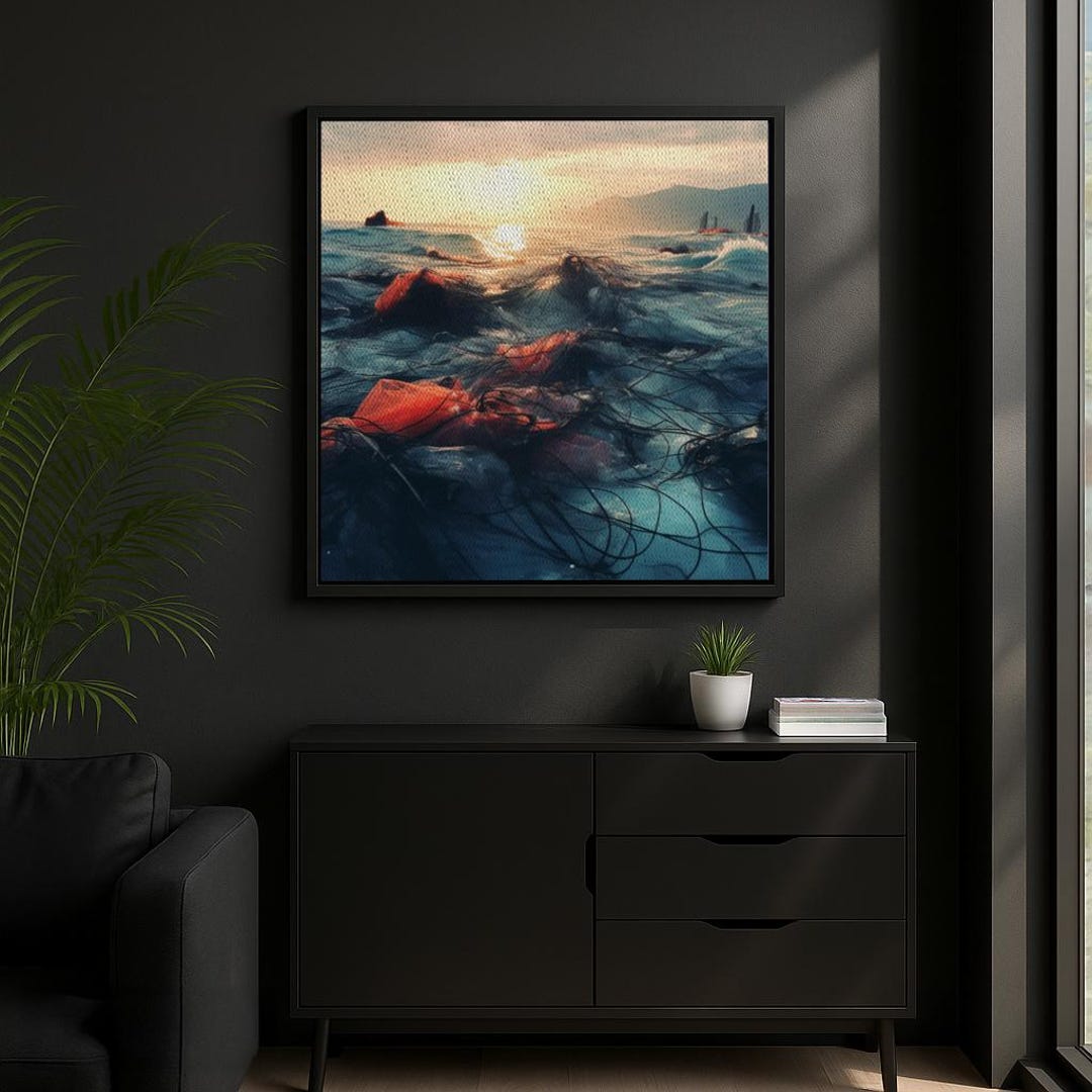 Dramatic Ocean Art Print | Framed Seascape Canvas | Environmental Wall ...