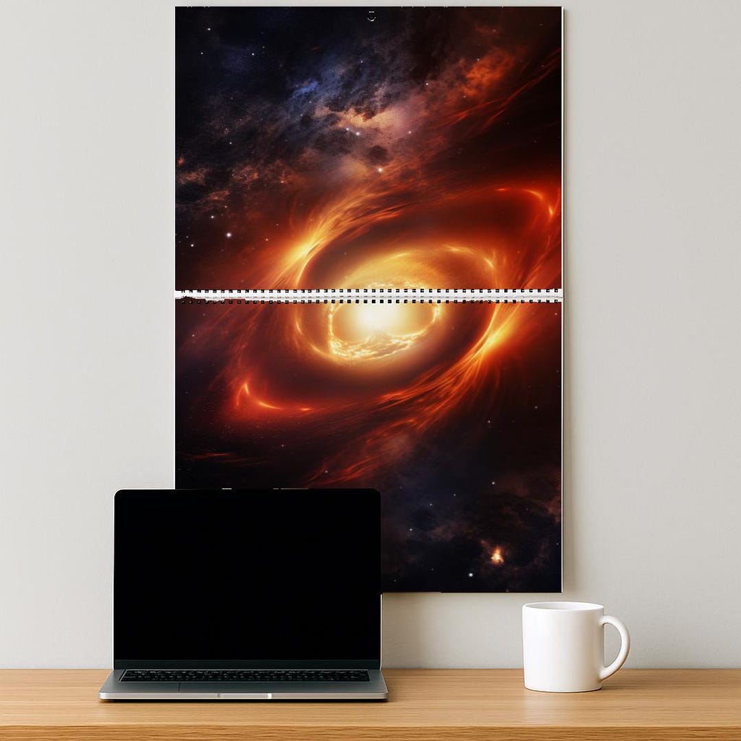 Celestial Embrace Cosmic Wall Calendar | Vibrant Space Art Planner ...