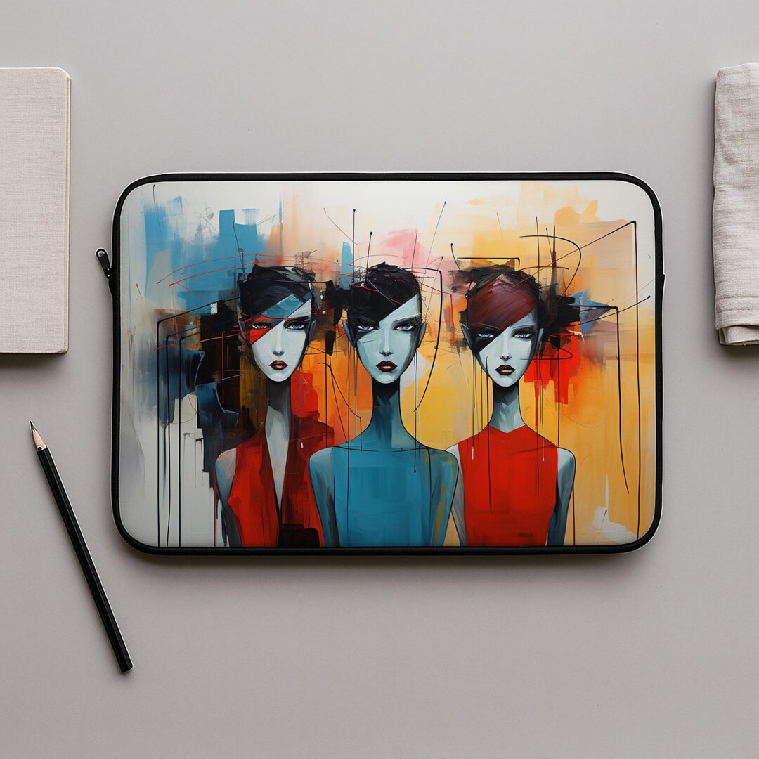 Abstract Art Laptop Sleeve | Modern Fashion Illustration Laptop Case ...