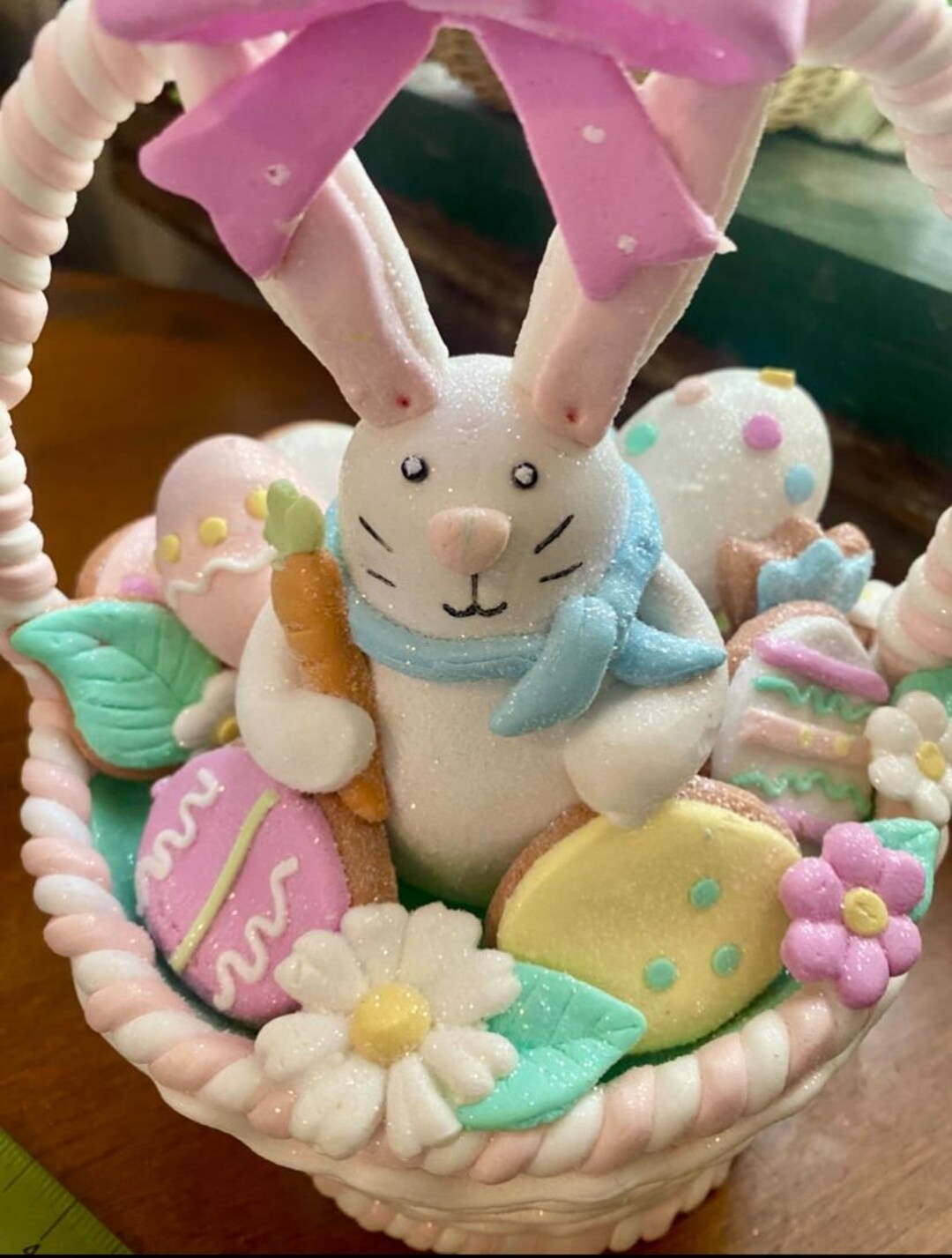 Light up Easter Bunny in Basket - Etsy