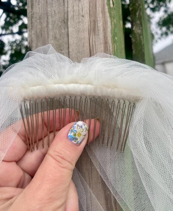 The Rare Beauty's Vintage Wedding Veil with Silver Em… - Gem