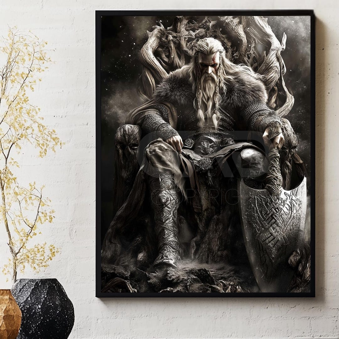 Ragnar Poster Print, Viking, King Sitting on His Throne, Weapon, Epic ...