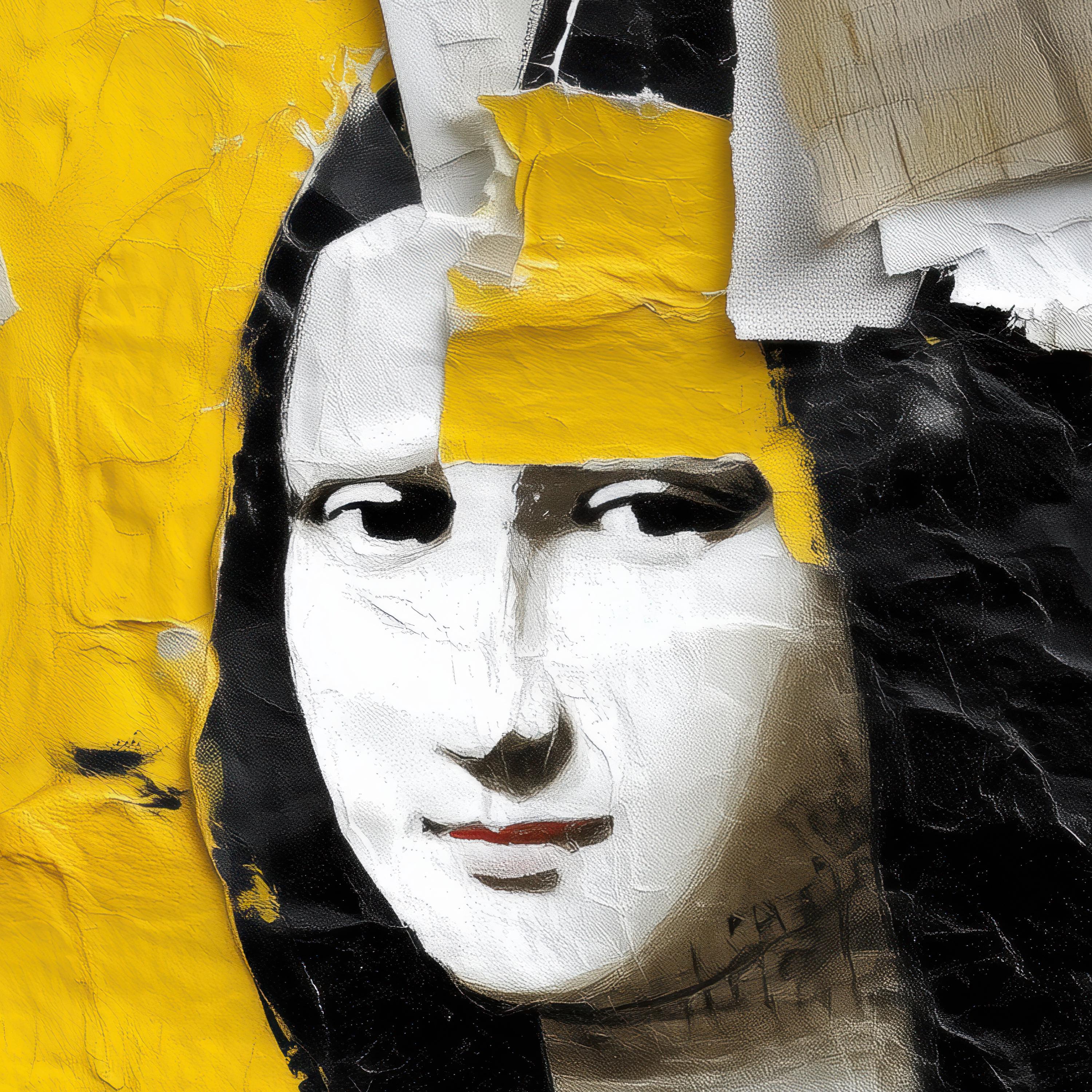 Modern Mona Lisa Collage Canvas Print - Unique Art Piece for Home Decor ...
