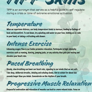 DBT TIPP Skills Worksheet - Etsy