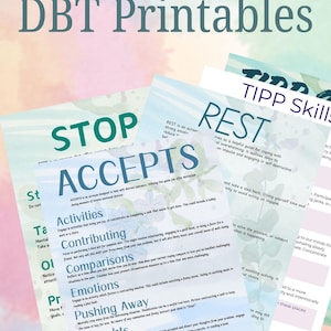DBT TIPP Skills Printable - Etsy