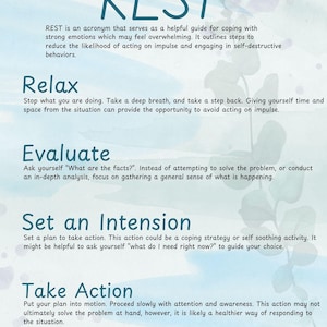 DBT Rest Skill Printable - Etsy