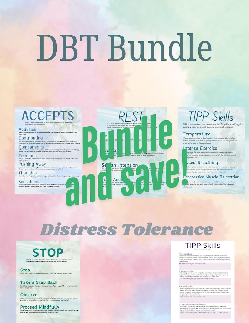 DBT TIPP Skills Worksheet - Etsy