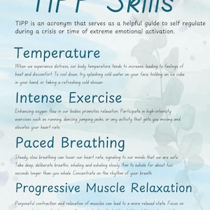 DBT TIPP Skills Printable - Etsy