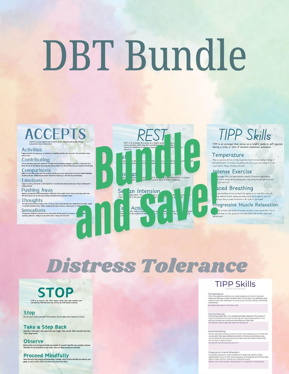 DBT Rest Skill Printable - Etsy