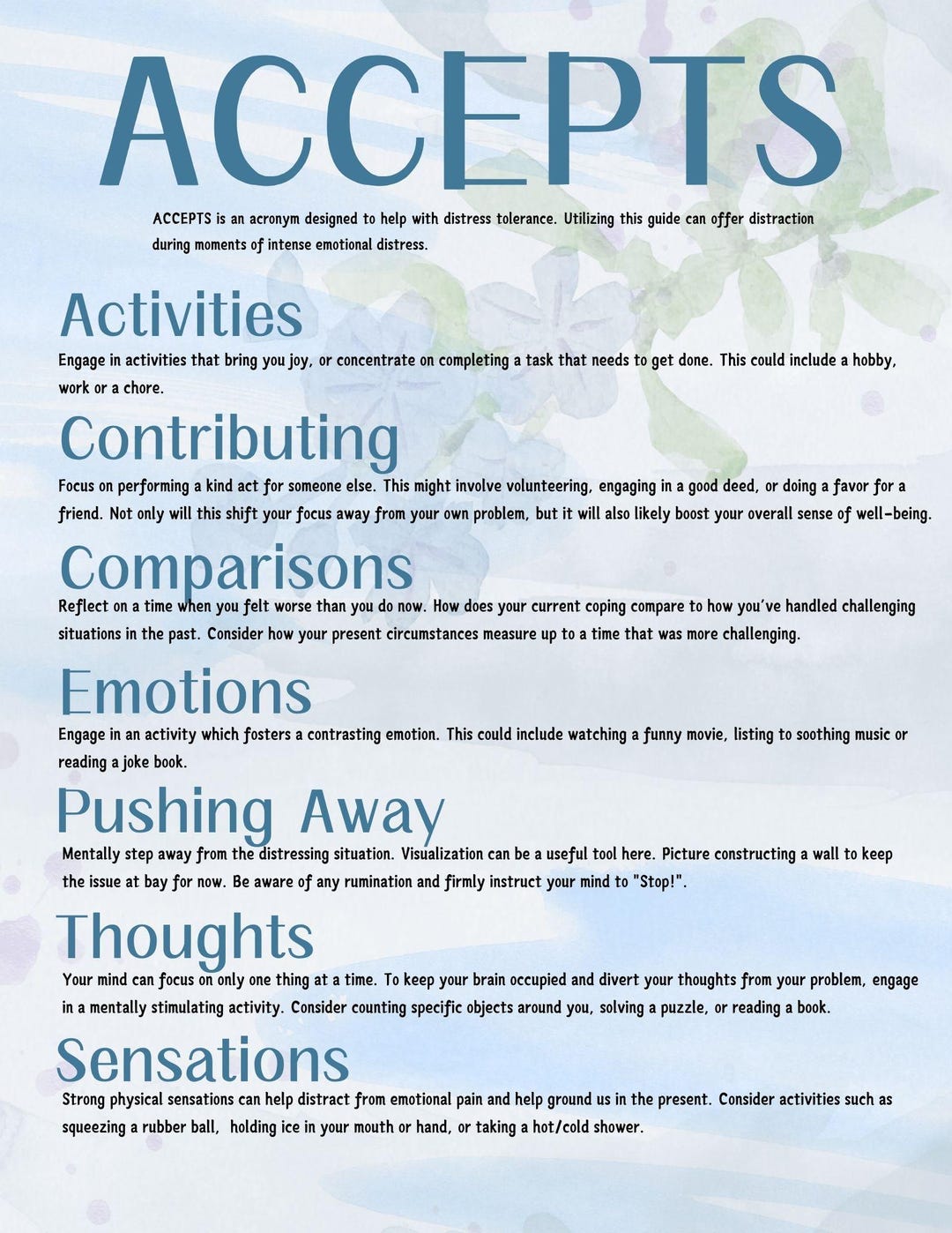 DBT ACCEPTS Skill Digital Download - Etsy