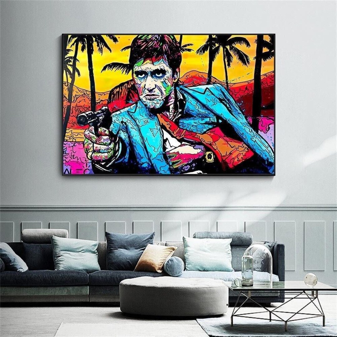 Tony Montana Scarface Graffiti Artwork Canvas Posters Print Pop Street ...