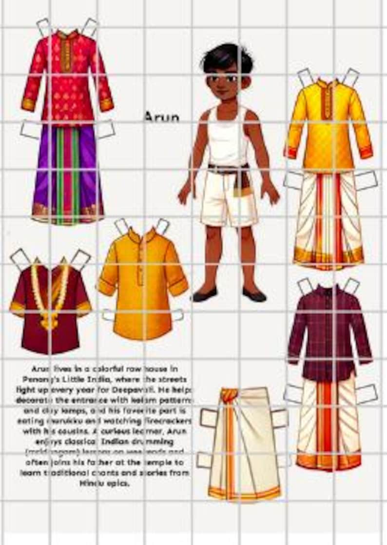 Southeast Asia Paper Dolls: Chinese, Malay, Indian (digital Download ...