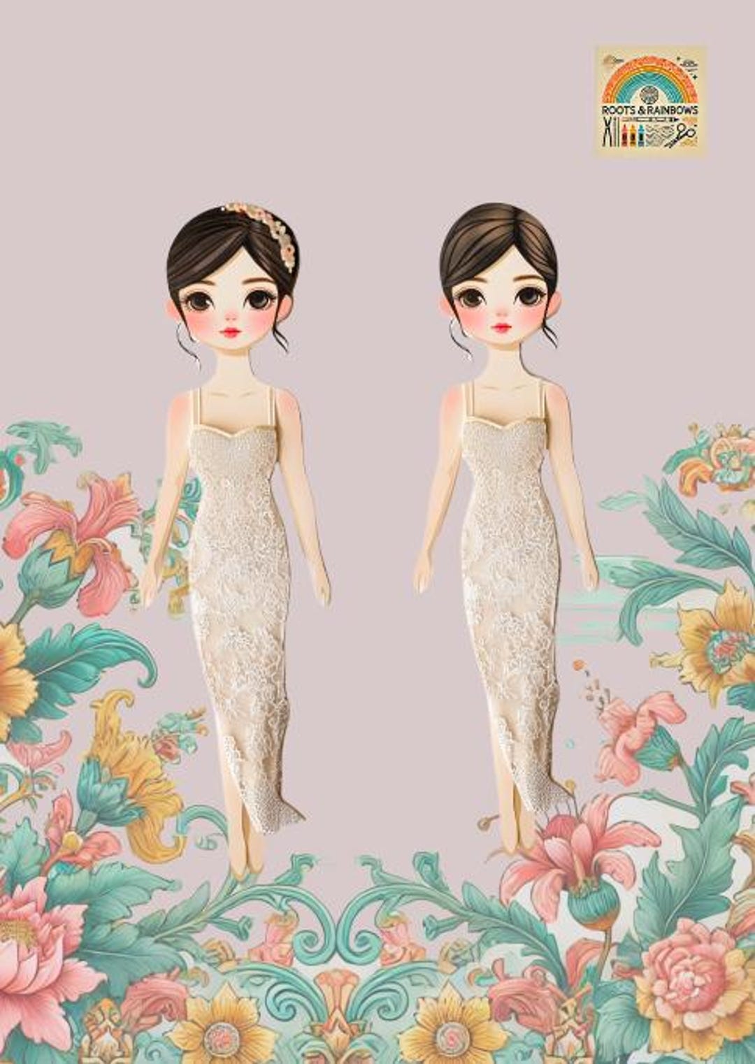 Printable Peranakan Paper Dolls With Traditional Outfits for Dress up ...