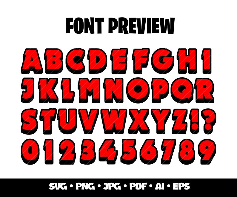 Brawl Stars police SVG Cricut Alphabet Brawl Stars lettres numérique ...