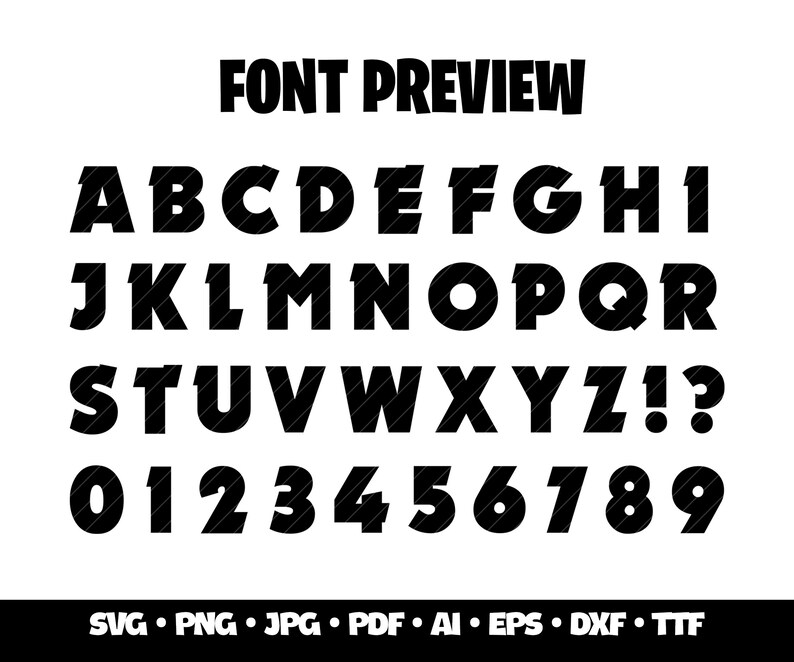 Brawl Stars police SVG Cricut Alphabet Brawl Stars lettres numérique ...