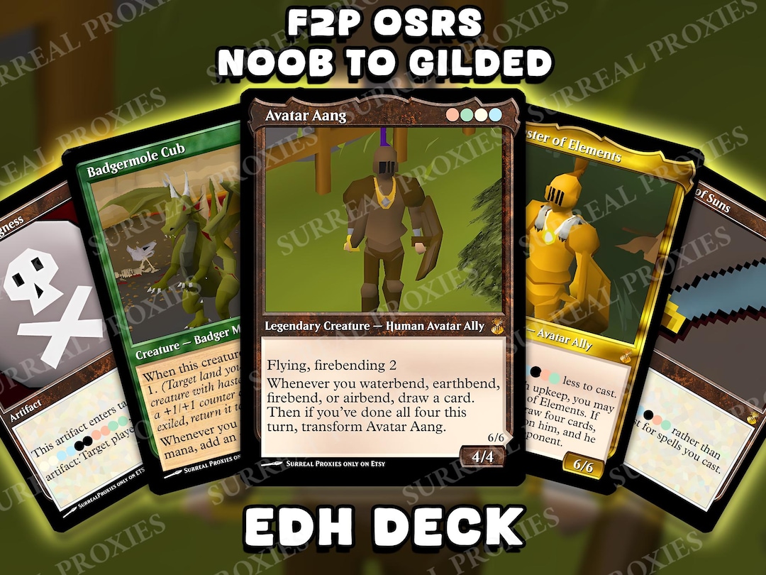 Avatar Aang OSRS Commander Proxy Deck - Retro Runescape Eldrazi EDH ...