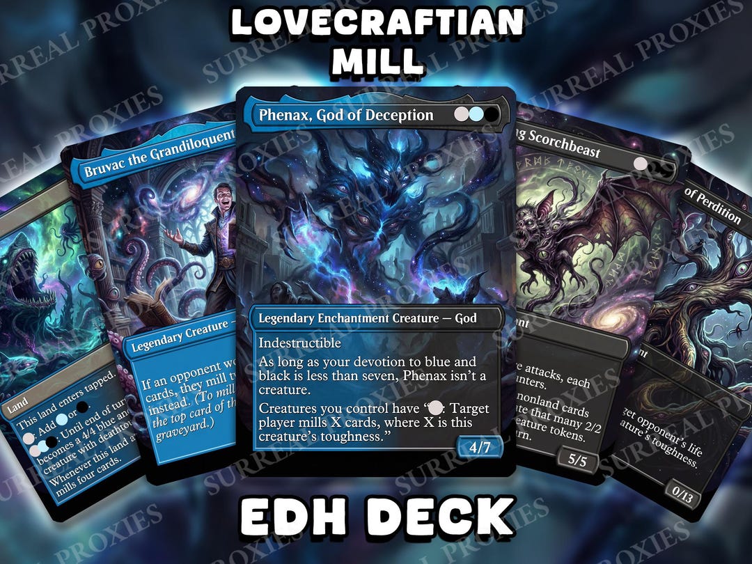 Lovecraftian Mill Commander Deck – Phenax EDH Proxy Bracket 3/4 ...