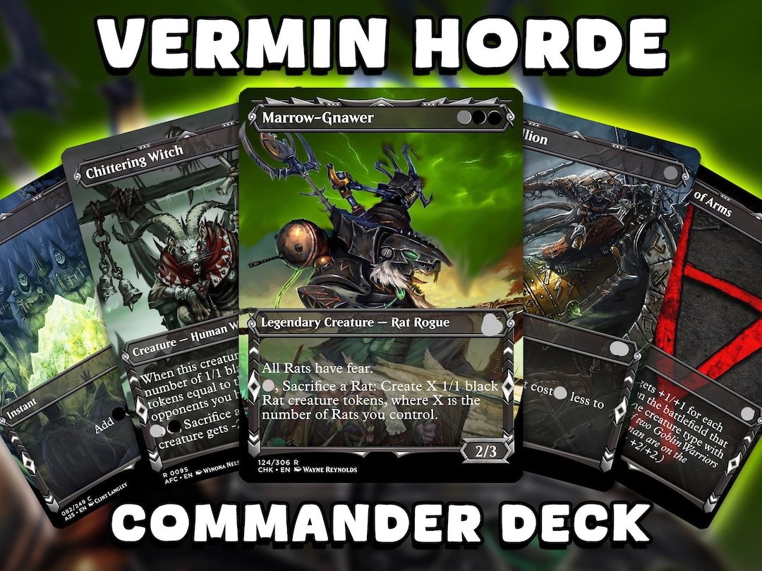 Vermin Horde Commander Deck – Swarm, Corrupt, Conquer - Etsy