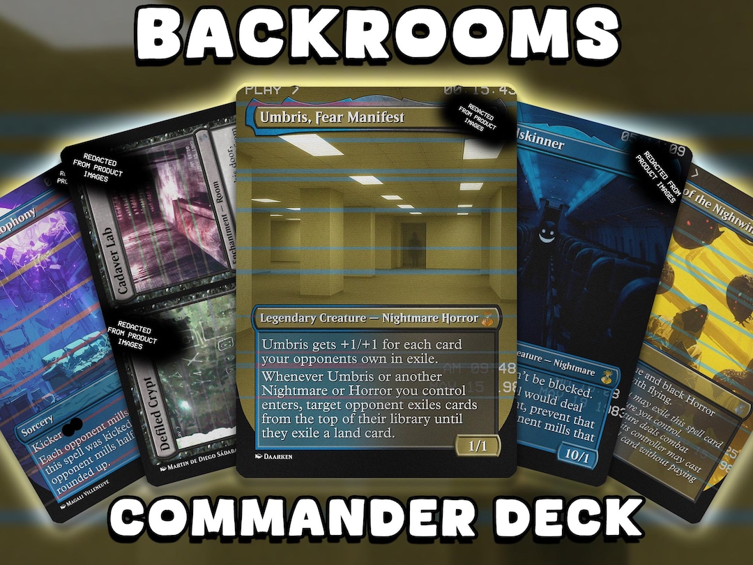 Backrooms Horror Proxy EDH Deck – Full 100 Card Umbris Commander ...