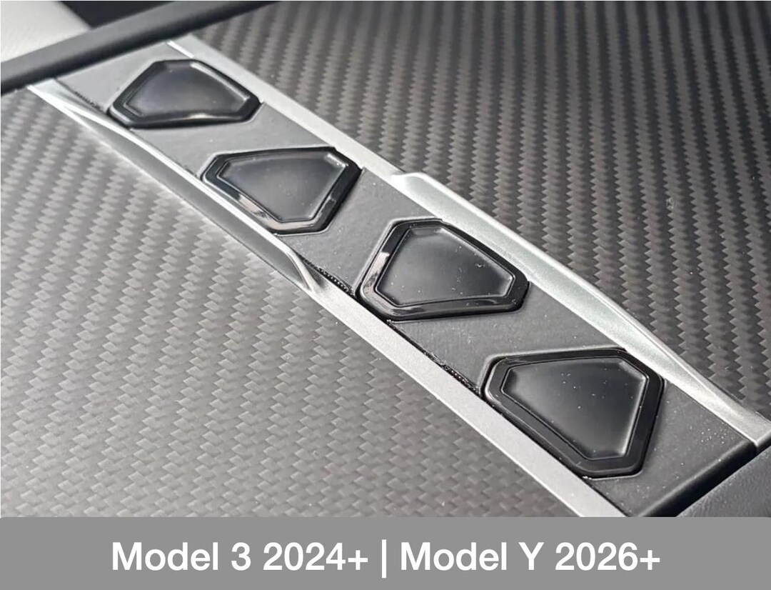 Tesla S3XY Buttons Center Console Holder 4-button | Model 3 Highland ...