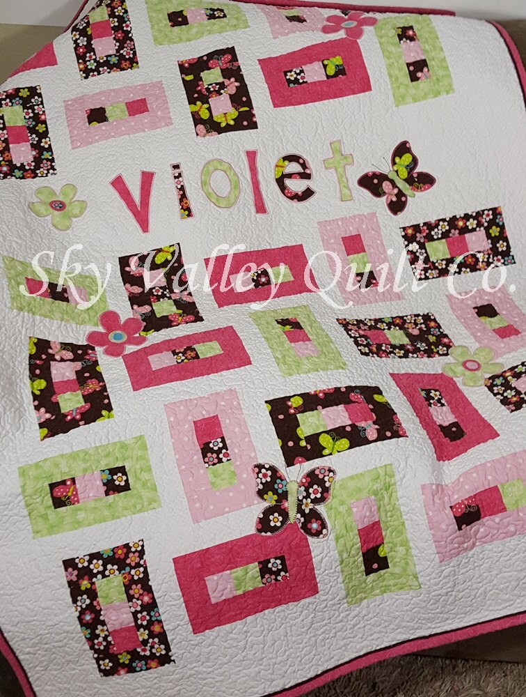 Flutterby Garden Quilt pattern PDF made with one layer cake | Etsy