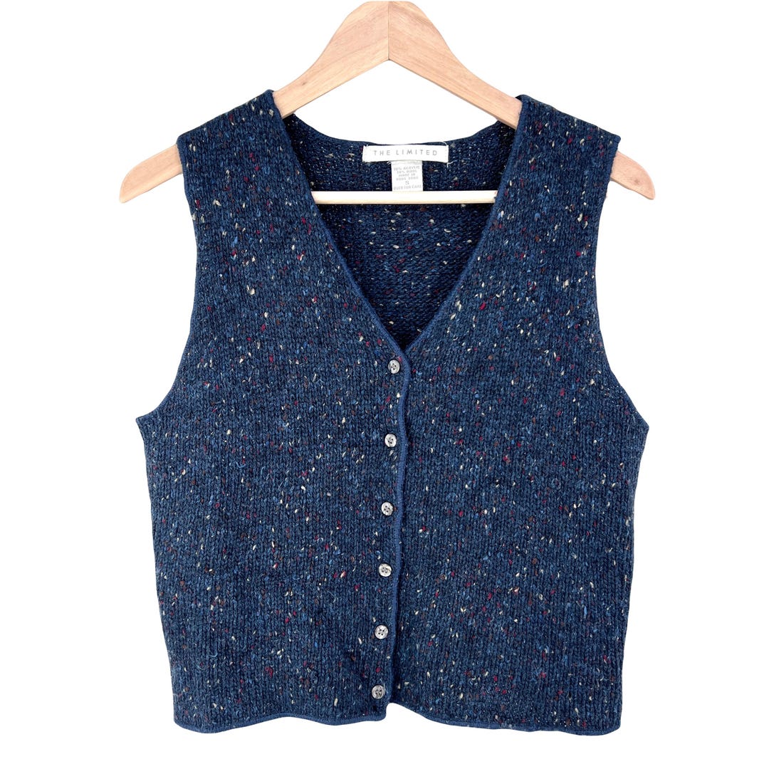 Vintage 90s Sweater Vest the Limited Wool Blend 1990s Sleeveless ...