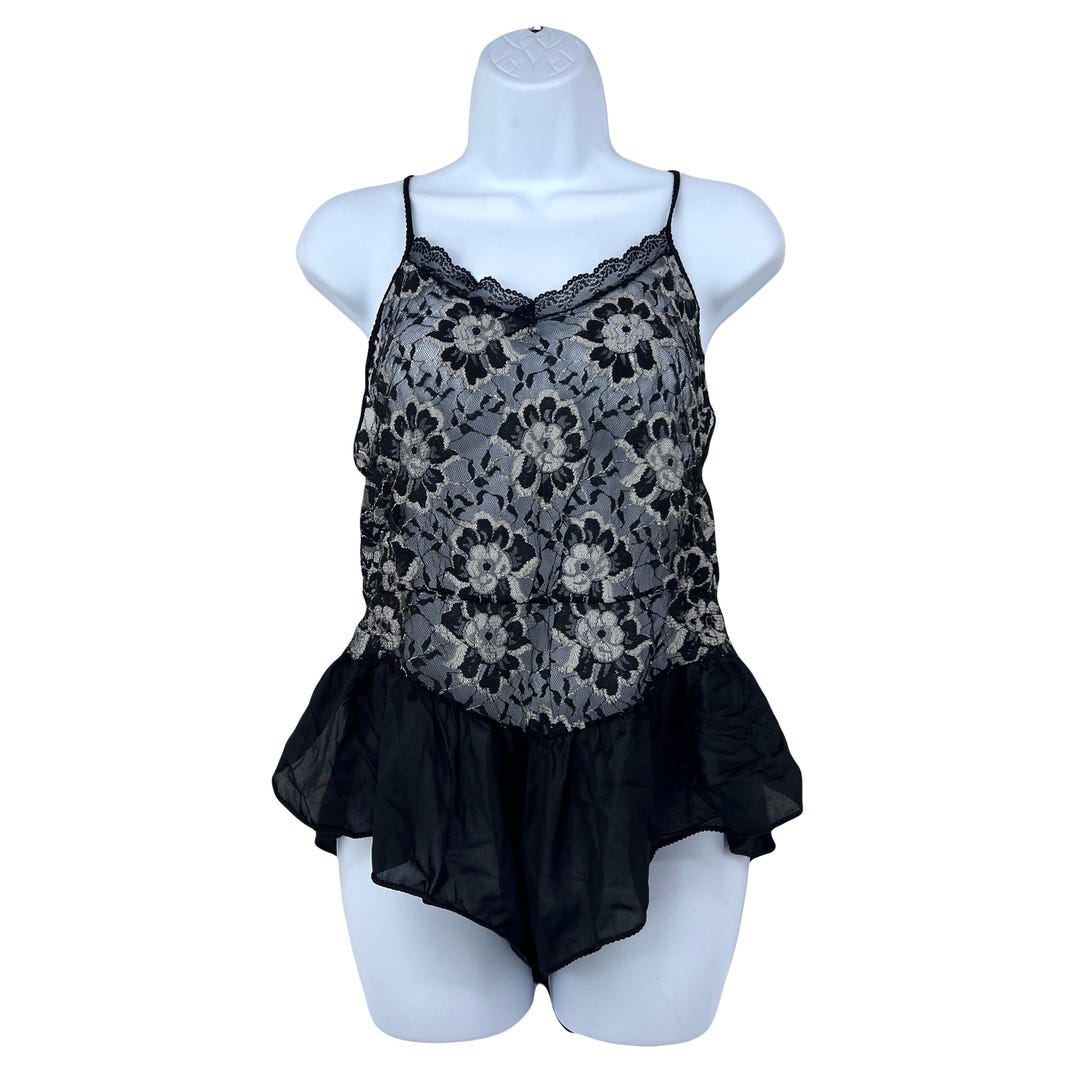 Vintage 80s Teddy Lace Negligee Lingerie - Etsy